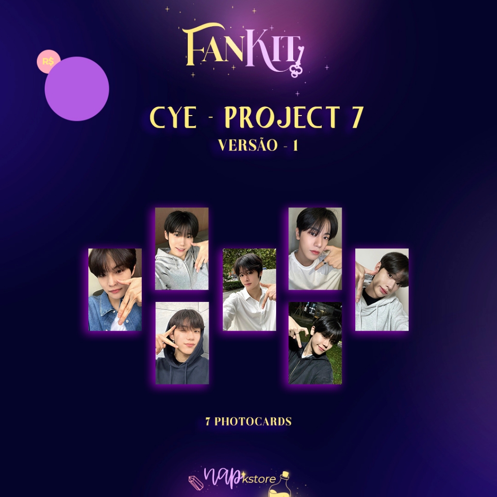FANKIT FANMADE CYE CLOSE YOUR EYES - PROJECT 7 / Photocard | Shopee Brasil