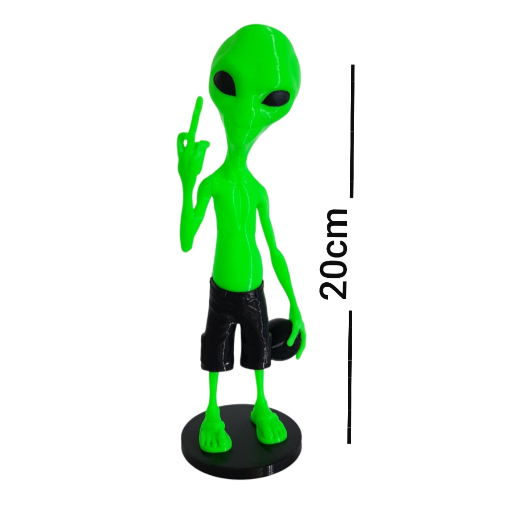 Boneco Decorativo Et Alienigena Alien Extraterrestre Dedo Meio 20cm | Shopee Brasil