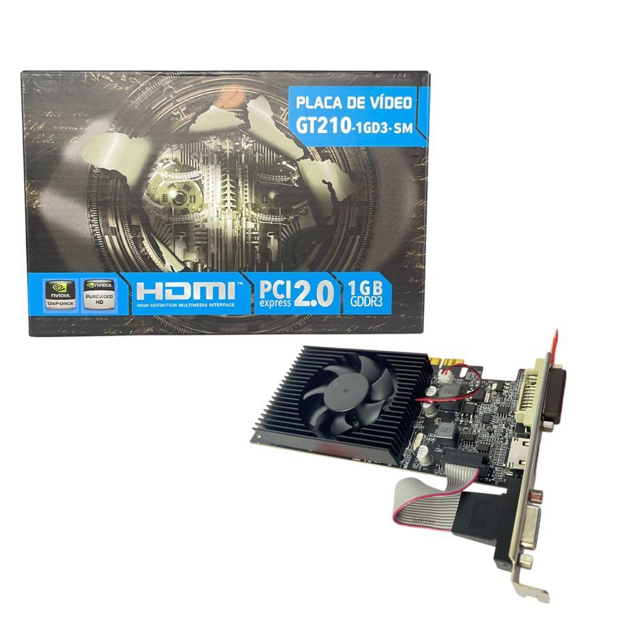 Placa De Vídeo Nvidia 1gb 64bit Ddr3- GT210 | Shopee Brasil