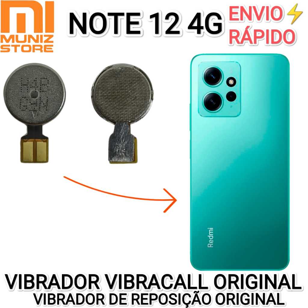 Vibracall Xiaomi Redmi Note 12 4G Vibrador 100% Original de Reposição ...