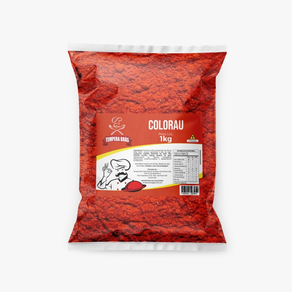 Colorau / Colorífico pacote 2kg Linha Premium Tempera Brás Rei dos ...