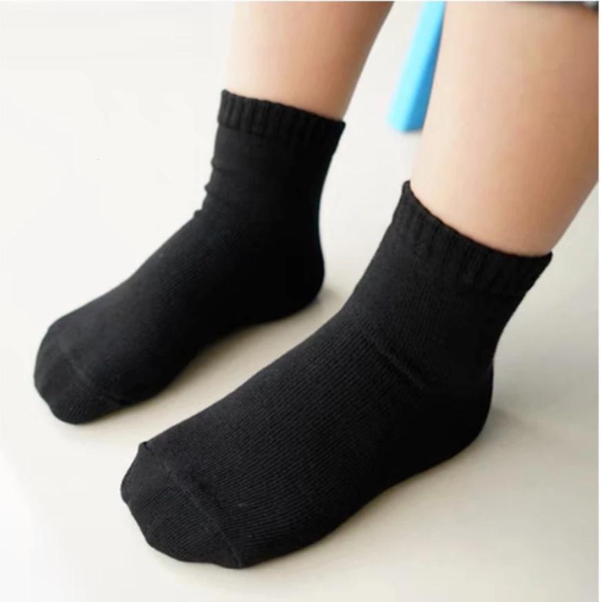 KIT 12 PARES Meias Infantil Preta Escolar Menina Menino | Shopee Brasil