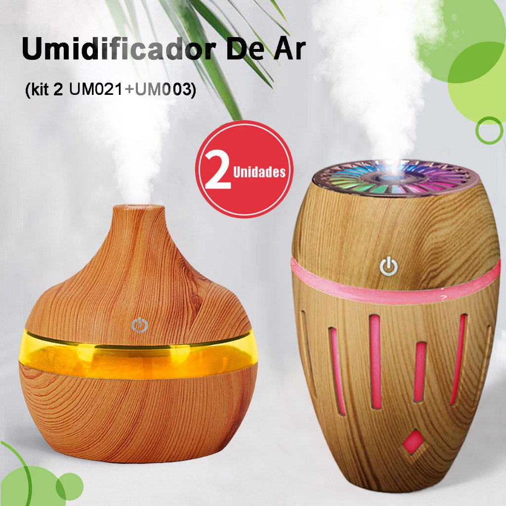 KIT2 Difusor Aromatizador Umidificador De Ar De Ambiente Ultrassônico ...