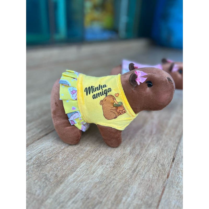 Capivara de Pelúcia Personalizada p brinde para presente para amiga c ...