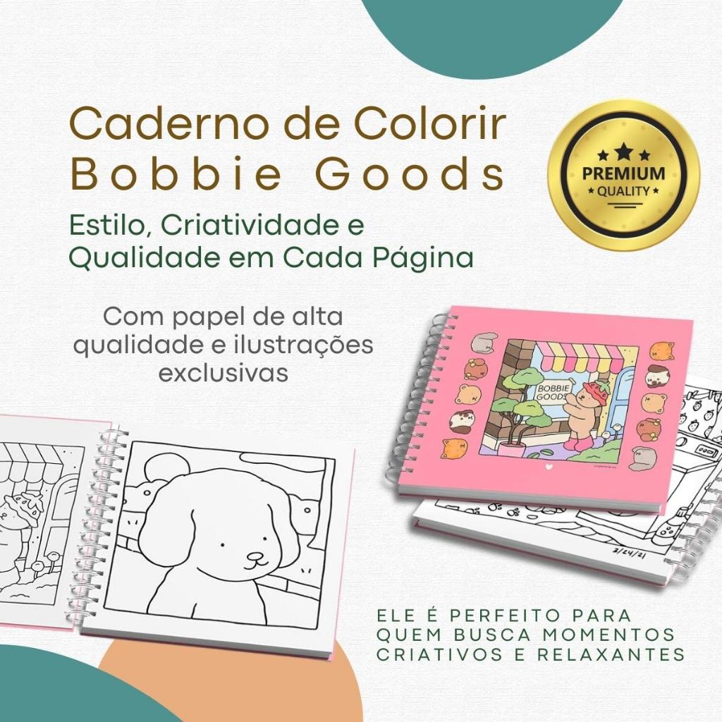 Livro de Colorir Bobbie Goods 50 Folhas Caderno de Desenho Pintura ...