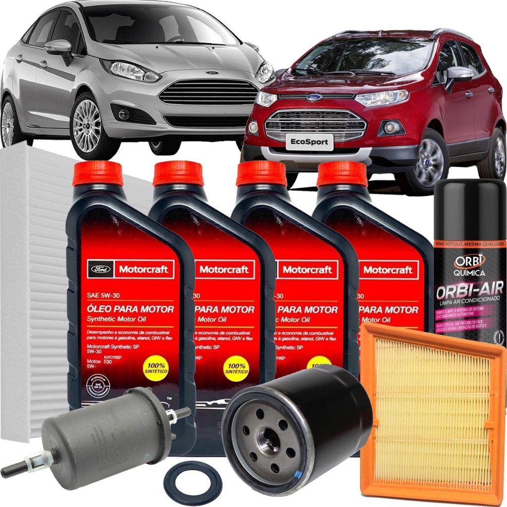 Kit Revisao Oleo 5w30 Ford Motorcraft Ka Ecosport New Fiesta 2014 2015 2016 2017 2018 | Shopee ...