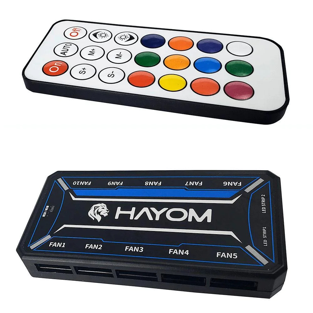 Controladora Para Fan Gamer Hayom Até 10 Fans 120mm - FC1306 | Shopee ...
