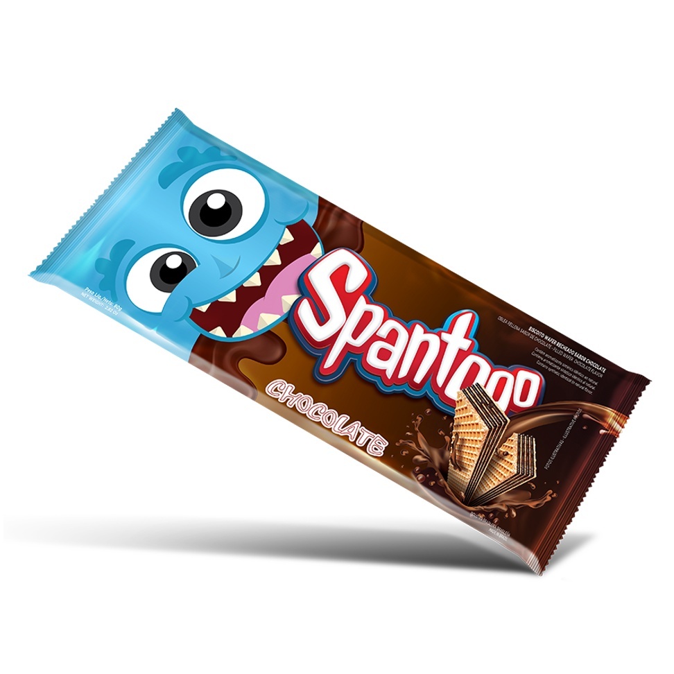 Und Biscoito Wafer Spantooo 80g | Shopee Brasil