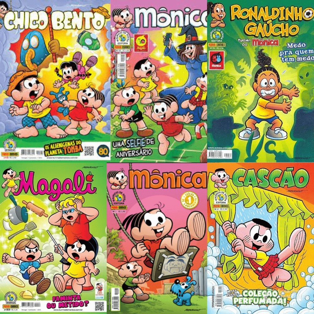 Kit Gibis Turma da Mônica Sem Repetição - escolha 5, 10, 15 ou 20 ...