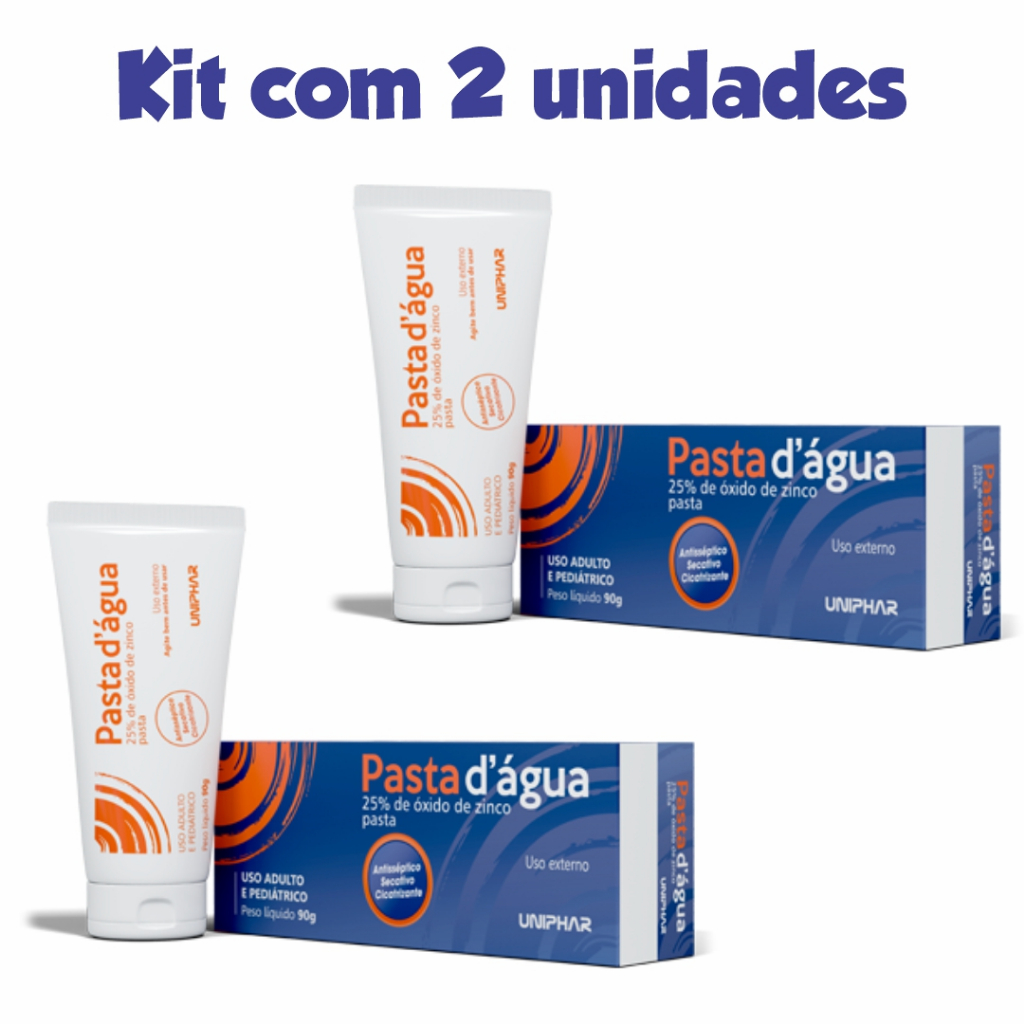 Pasta D'água 90gr Uniphar - Kit com 2 unidades | Shopee Brasil