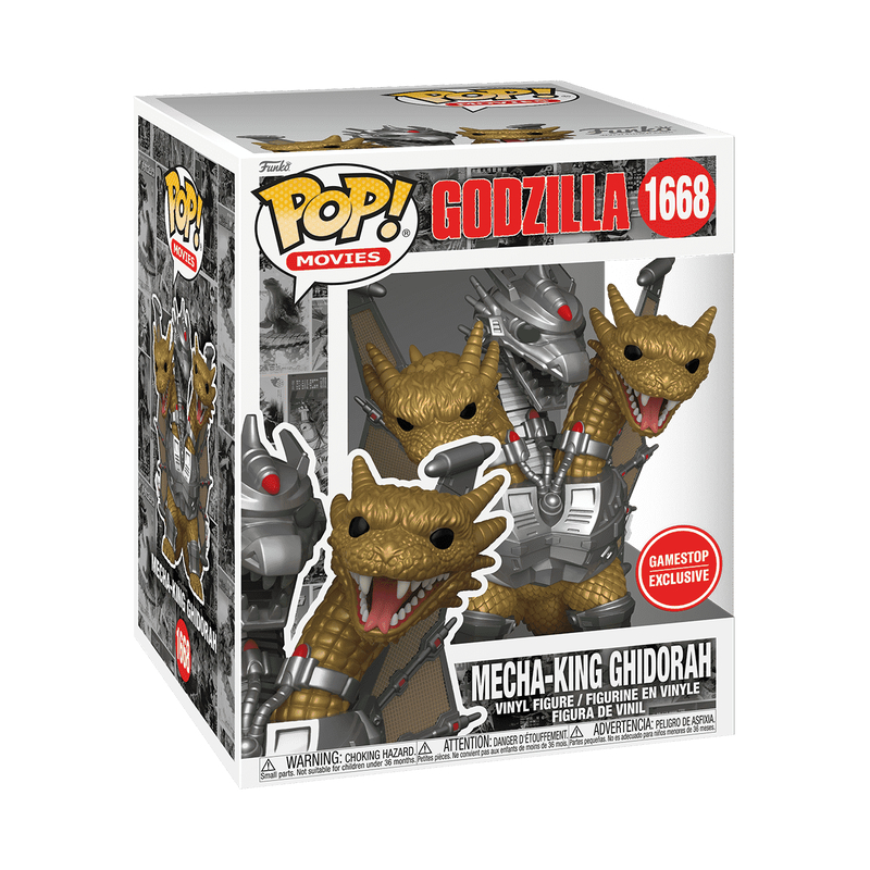 Funko Pop Mecha-King Ghidorah 1668 Super Sized Gamestop Godzilla ...