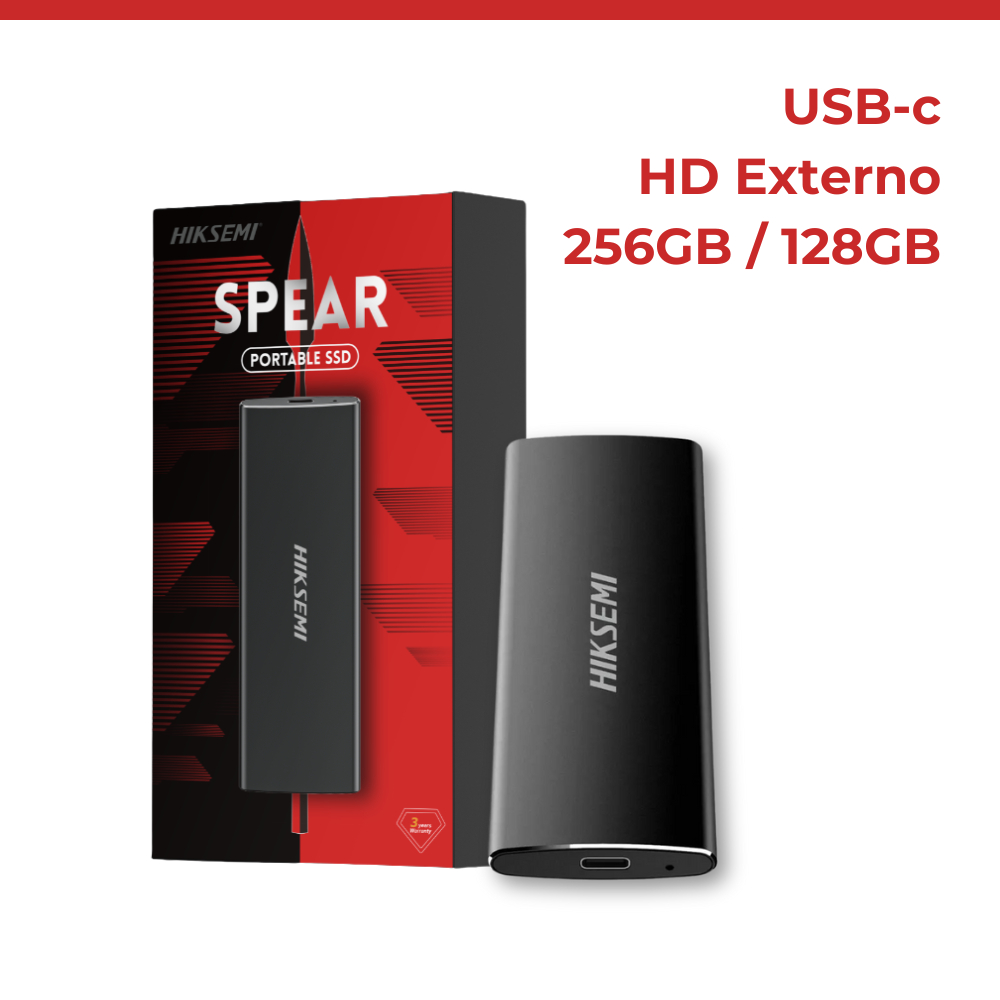 HD Externo 128gb 256gb Disco Sólido SSD Hiksemi HS-ESSD-T200N Preto ...