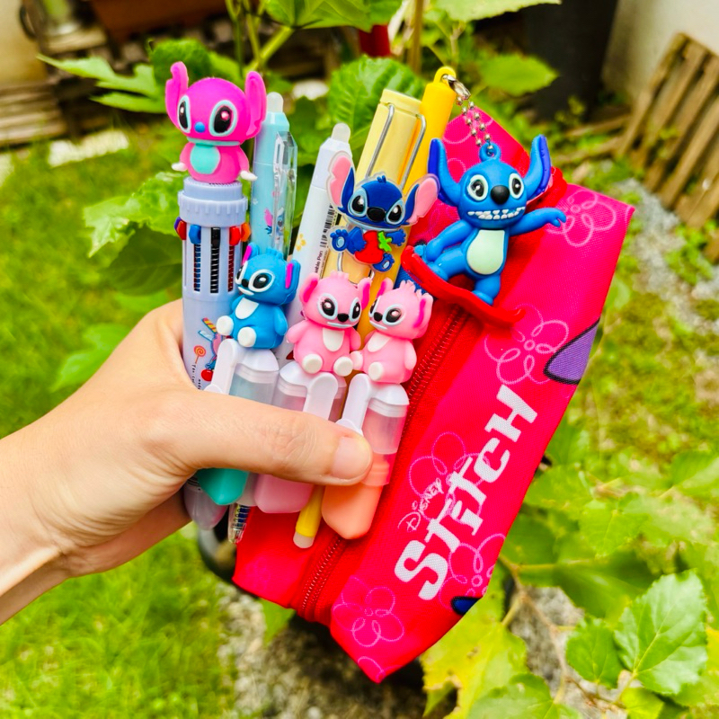 Kit Stitch volta às aulas escolar papelaria 4/5 itens animação Lilo ...