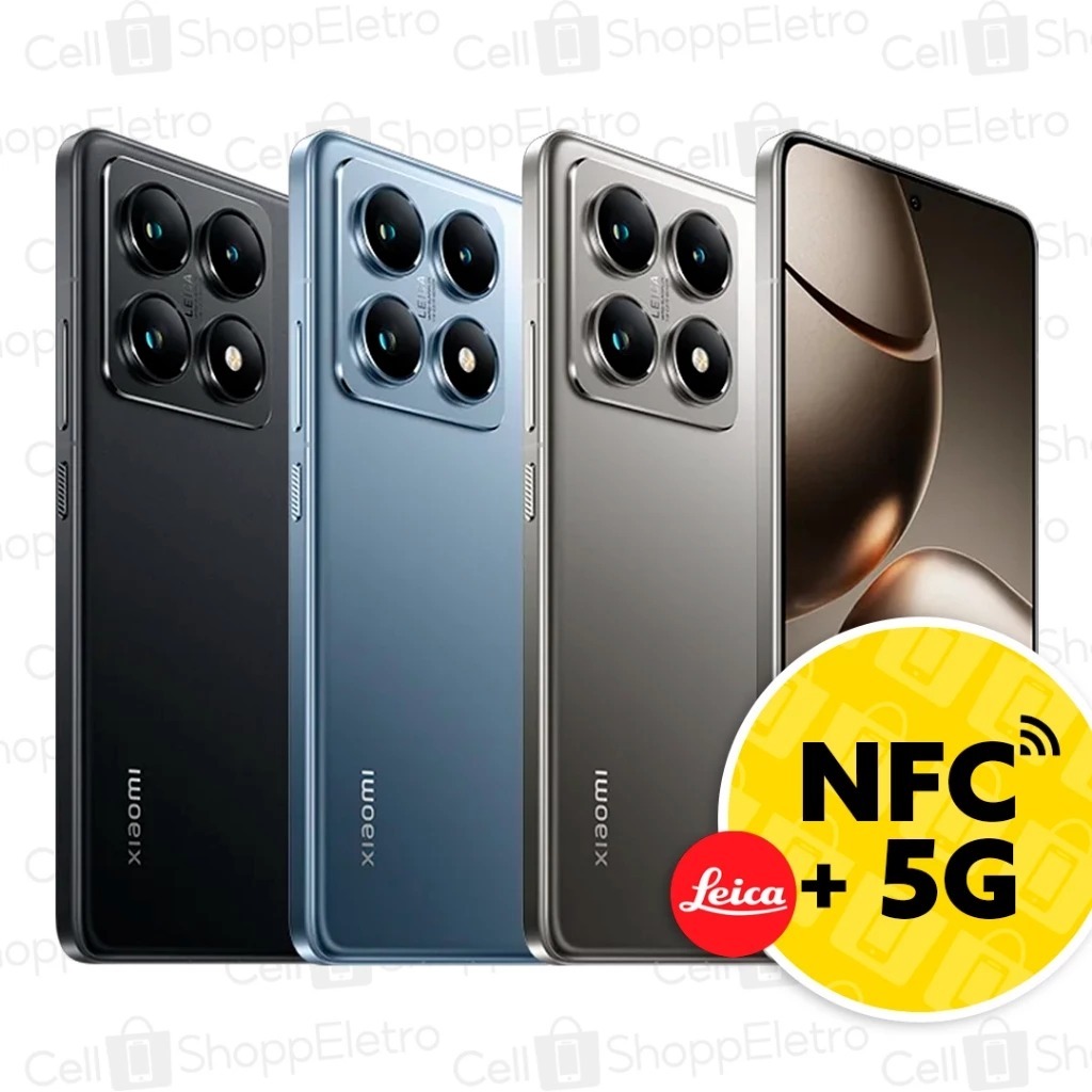 Celular Xiaomi 14T e 14T Pro 5G NFC Câmera Leica 6.67" Tela 144Hz 12GB + 512GB Carregador Turbo ...