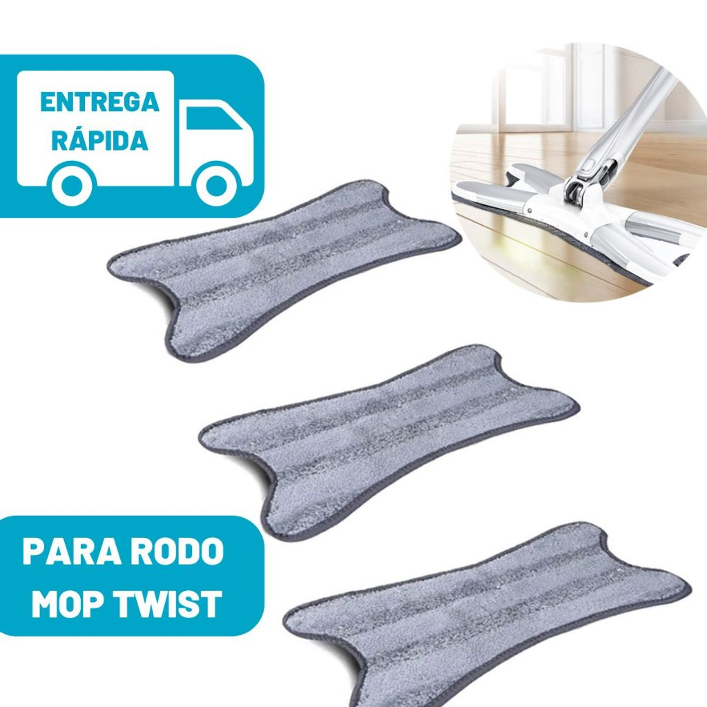 Refil Para Rodo Mop Twist Esfregão Giratório Multiuso Limpeza Em ...