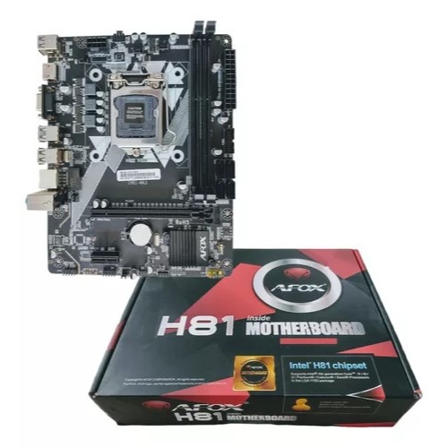 Placa Mãe Afox H81 DDR3 Socket Lga 1150 M-ATX Intel H81 4ª Geração I3 ...