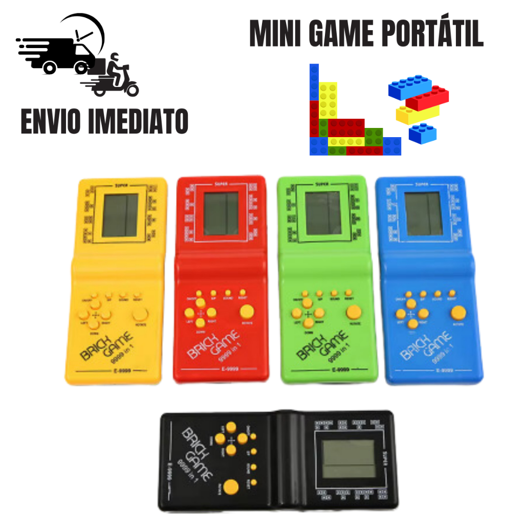 VIDEO GAME Jogos Portátil Game E999 JOGO DE MONTAR BLOQUINHOS ANTIGO Mini Game Retrô E 999 JOGO ...