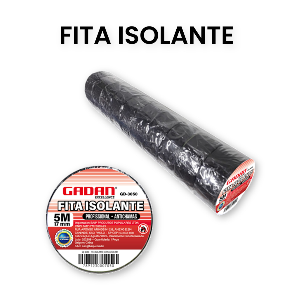 GADAN Fita Isolante Profissional Antichamas com 5 Metros de Comprimento ...
