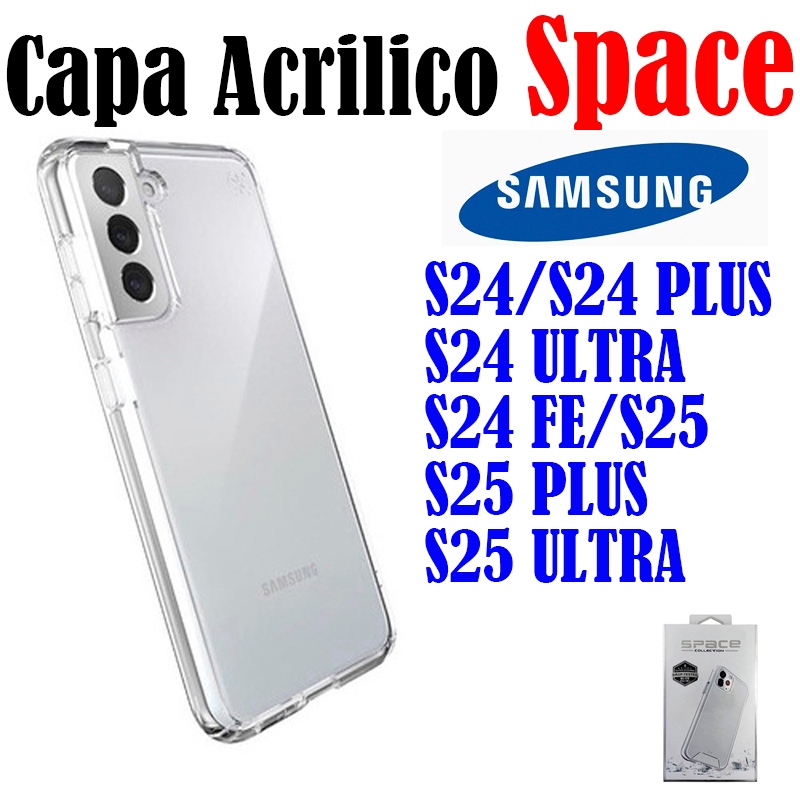 Capinha Acrilico Space Galaxy S25 EDGE/S24/S24 PLUS/S24 ULTRA/S24 FE ...