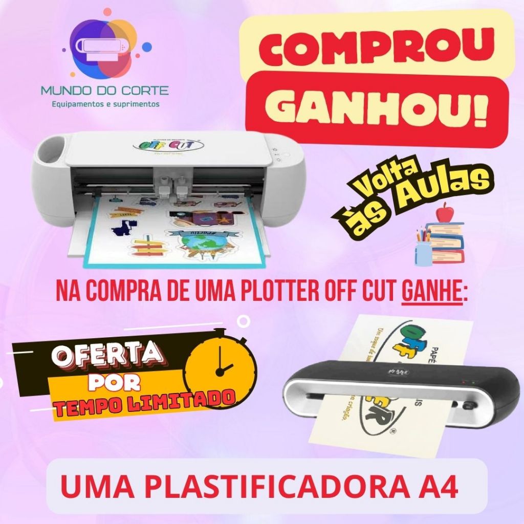 Plotter de Recorte OFF CUT - Off Paper + Papéis Adesivo + Glitter + Fotográfico | Shopee Brasil