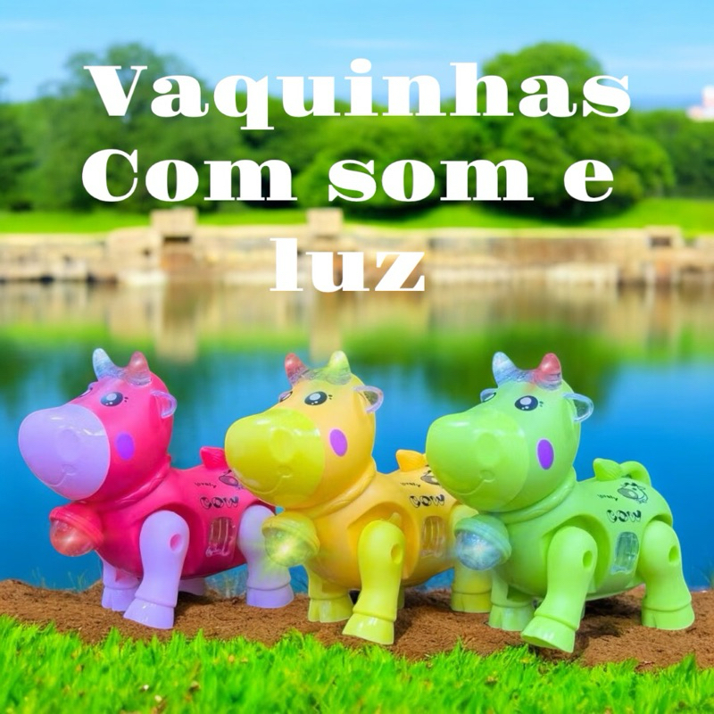 Mini Vaquinha Animada com LED e Som - Brinquedo Educativo | Shopee Brasil