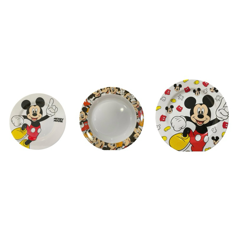 Prato de Melamina Mickey Sobremesa, fundo ou raso. (Unidade) | Shopee ...
