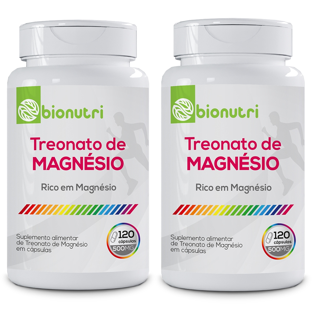 Kit 2x Treonato de Magnésio 120 capsulas - Bionutri | Shopee Brasil