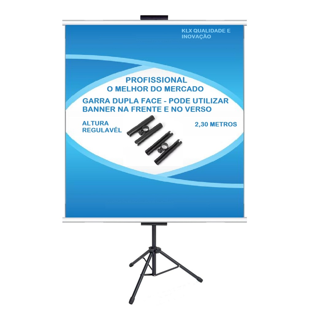Porta Banner Altura Regulavel até 2,30m com Garras Duplo para Banner ...
