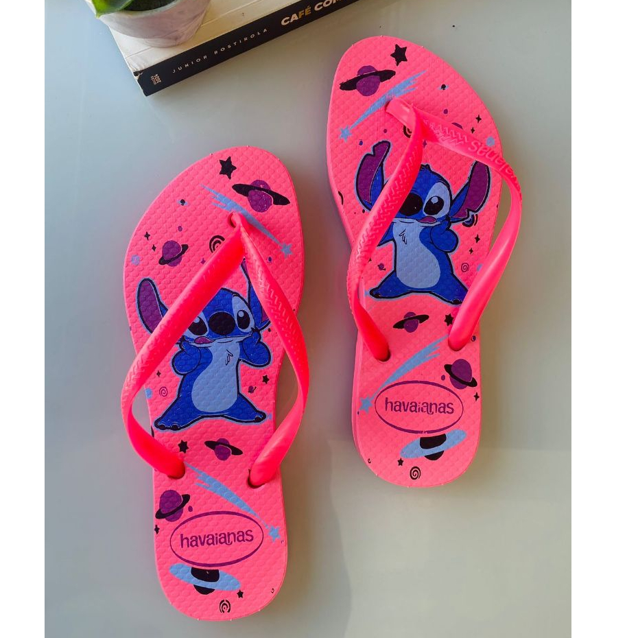 Chinelo Stitch Feminino Fofo Várias Cores Verão Confortável Envio em ...