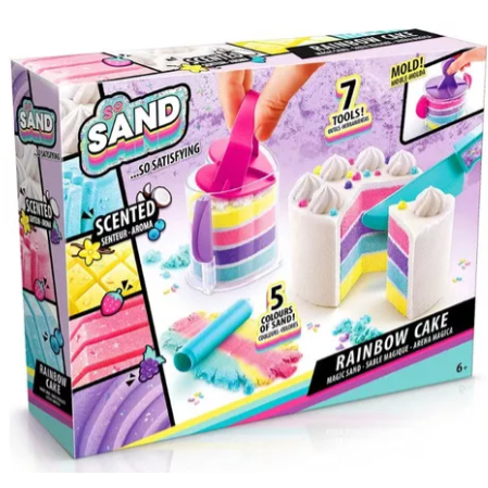 Brinquedo Fun So Sand Rainbow Cake Massa Areia Mágica Com Cheiro De ...