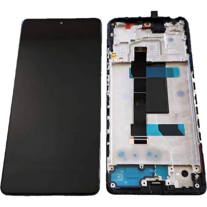 Display Tela frontal Oled com aro carcaça Para Redmi Note 12 Pro 5G ...