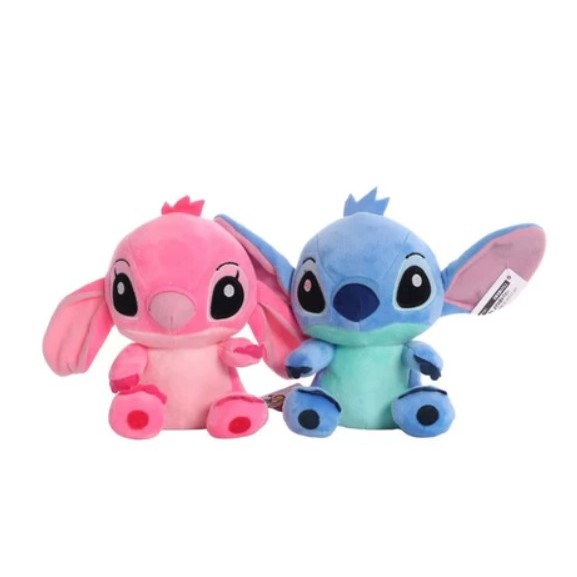 Pelúcia Lilo e Stitch Pequena 18cm a 21cm Rosa e Azul | Shopee Brasil