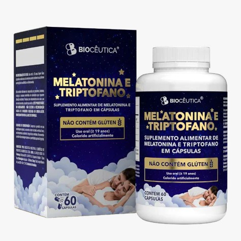 Melatonina com Triptofano 60 cápsulas Biocêutica | Shopee Brasil