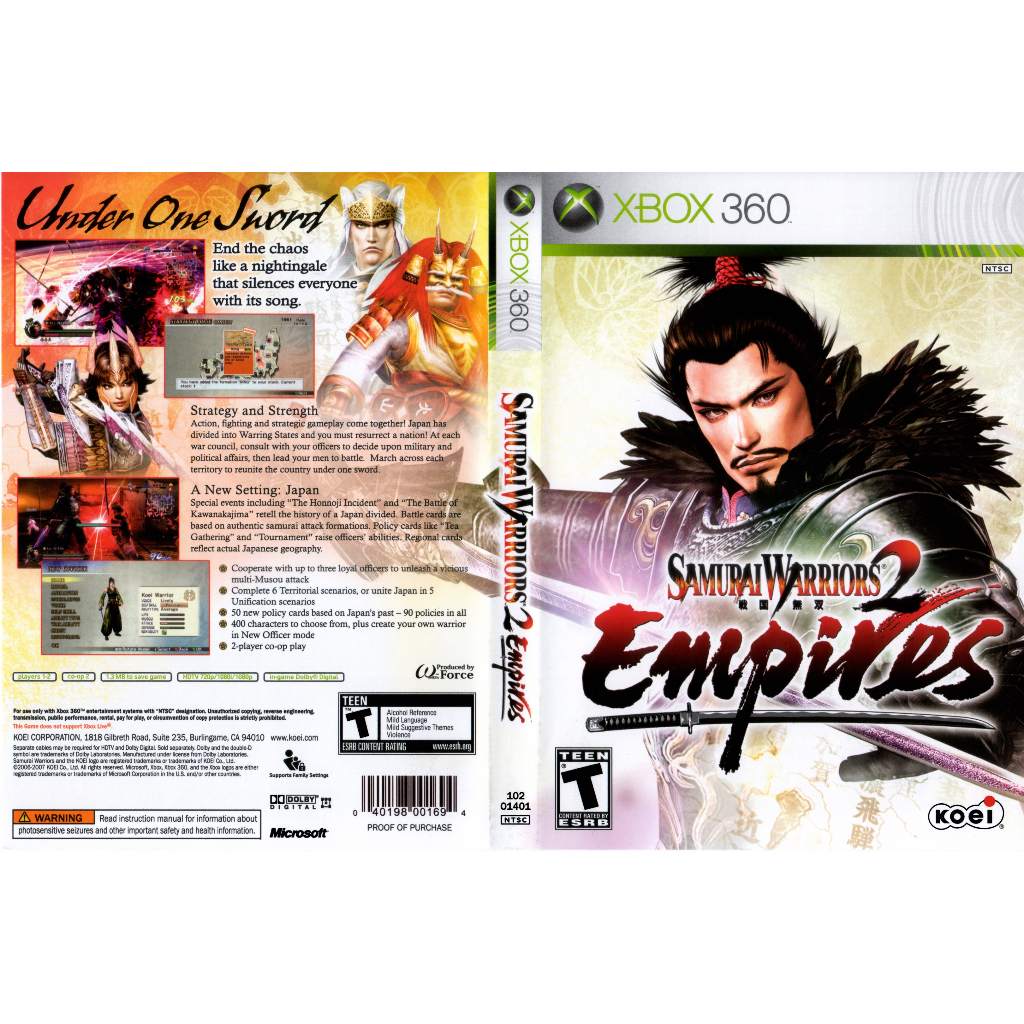 Samurai Warriors 2 empires P/ XBOX360 (LTU/LT/JTAG/RGH) | Shopee Brasil
