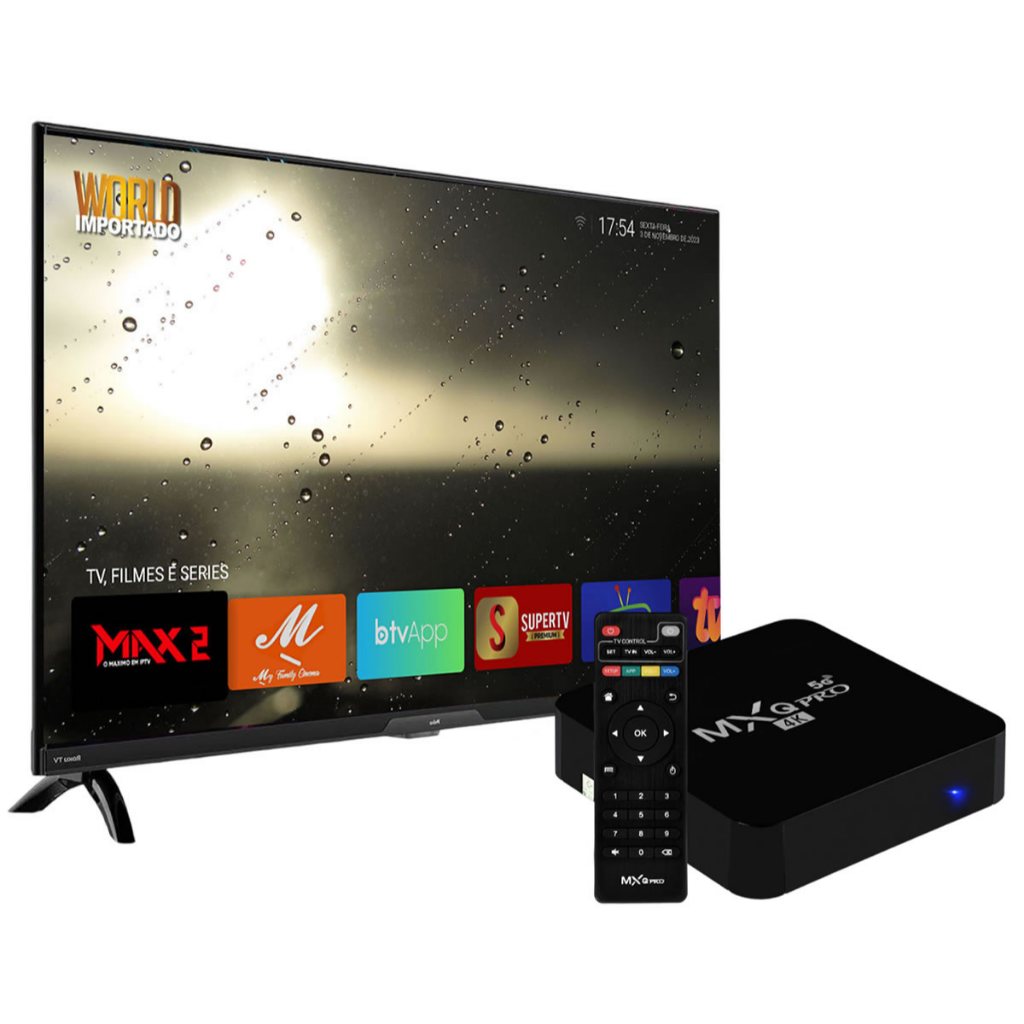 Smart TV Box Media Player Ultra HD com Apps de Streaming Modelo 2025 ...