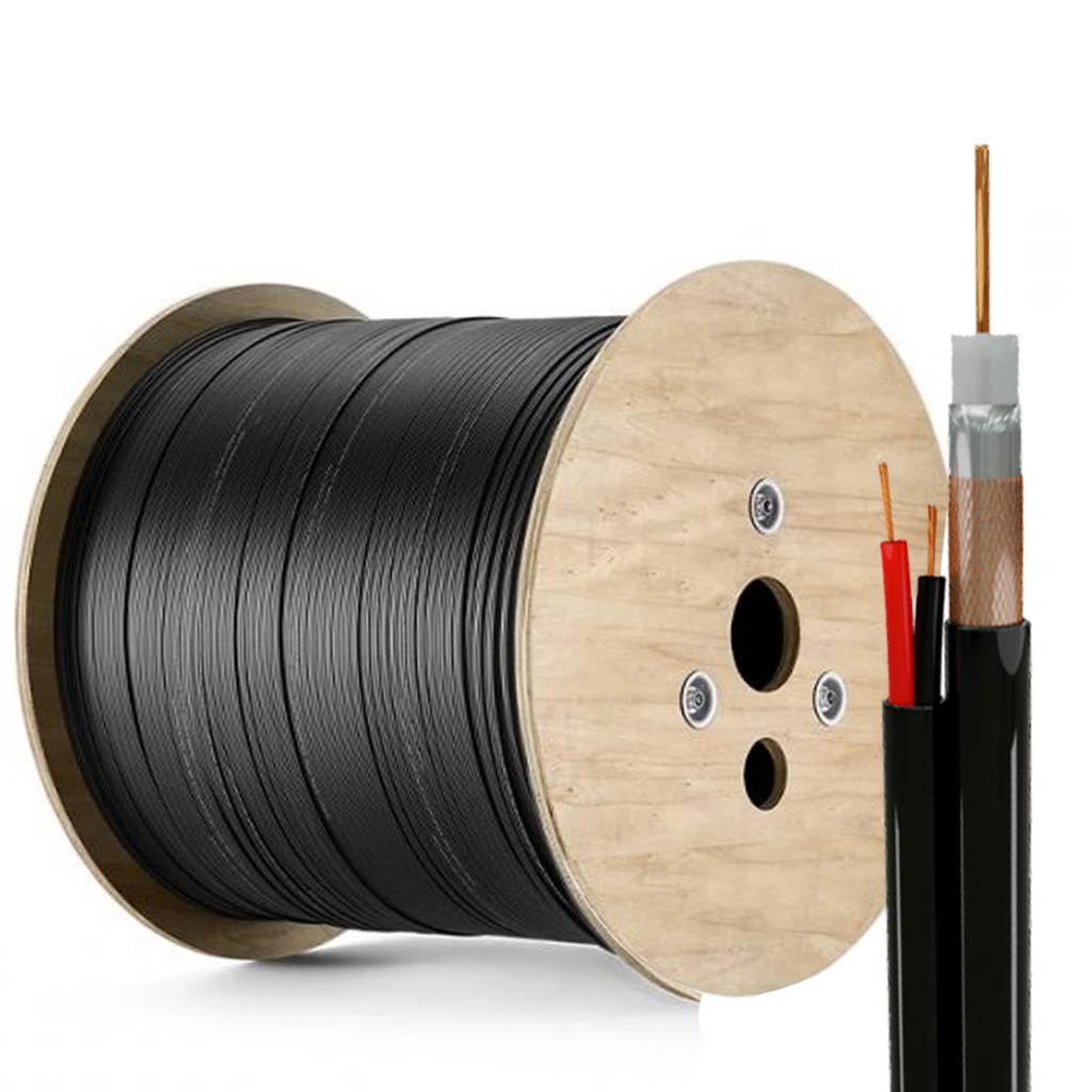 Cabo Cftv 300m Externo Para Camera Segurança Coaxial com Energia ...