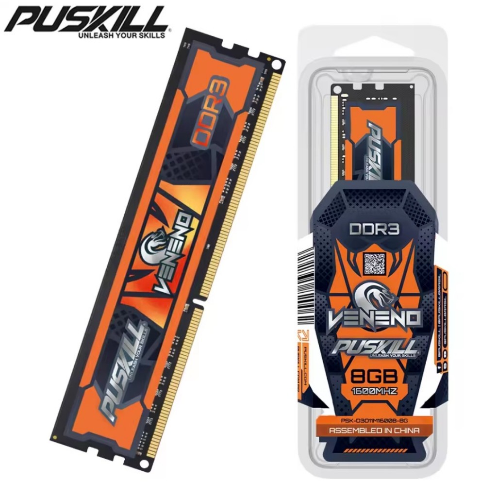Memoria Ram Puskill Gamer DDR3 8GB 1600Mhz desktop intel amd | Shopee ...