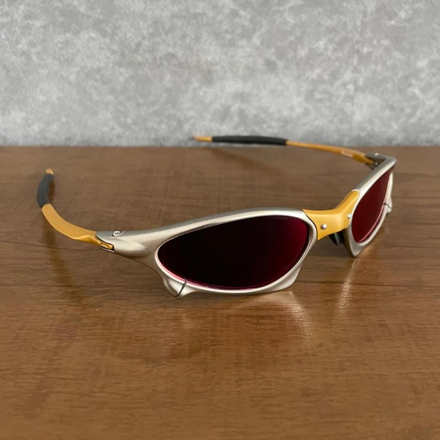 Óculos de sol 24k de metal lente dark ruby torch pinado | Shopee Brasil