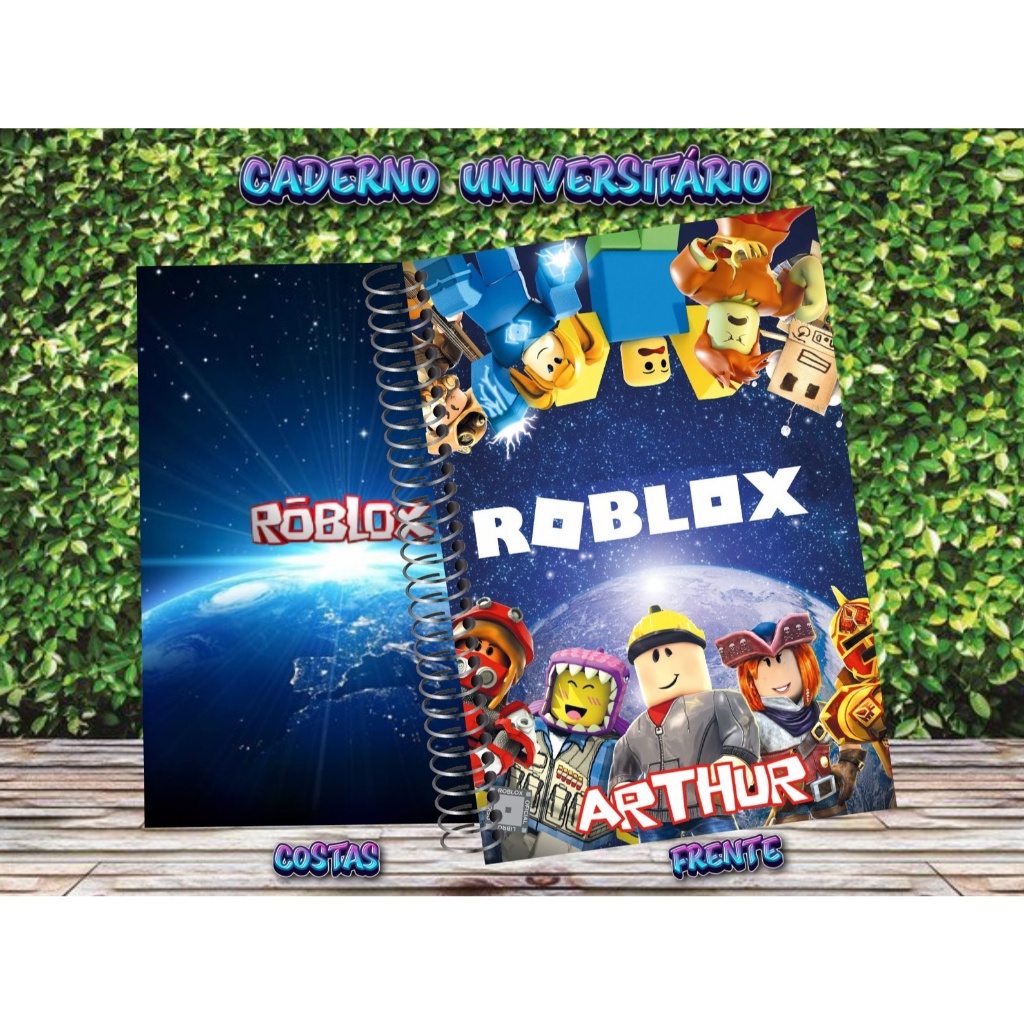Kit com 8 cadernos Roblox personalizado - 1 Matéria | Shopee Brasil