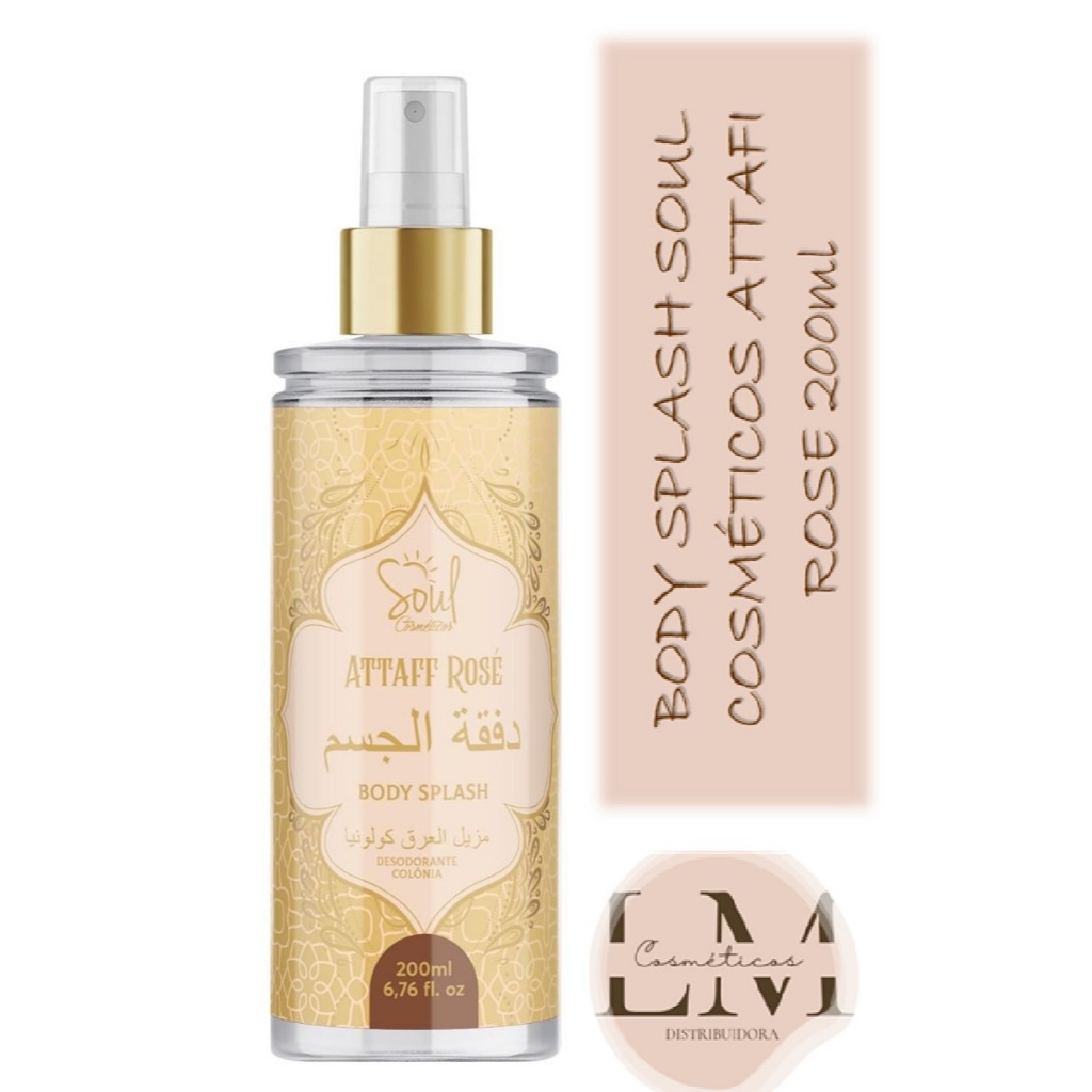 Body Splash Attaff Rose Desodorante Colônia Soul Cosméticos 200ml | Shopee Brasil