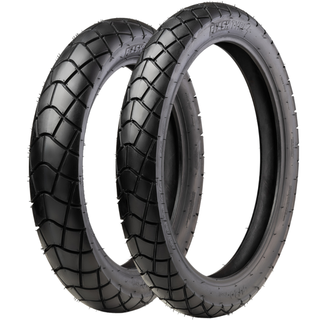 Par Pneu Novo XRE 120/80-18 + 90/90-21 Flash Tyre Tornado Xre300 Lander ...