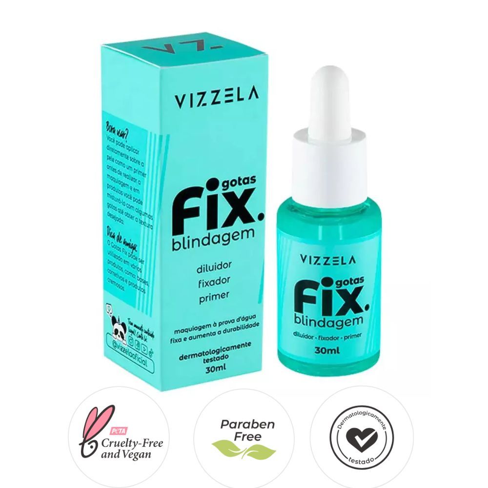 Gotas Fix Blindagem Vizzela | Diluidor Fixador e Primer | Shopee Brasil