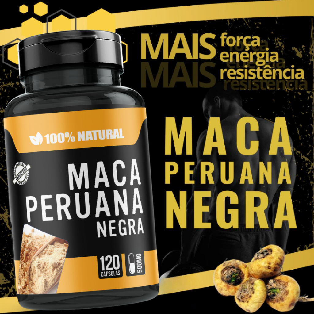 Maca Peruana Preta + Força 120 Caps 500mg | Shopee Brasil
