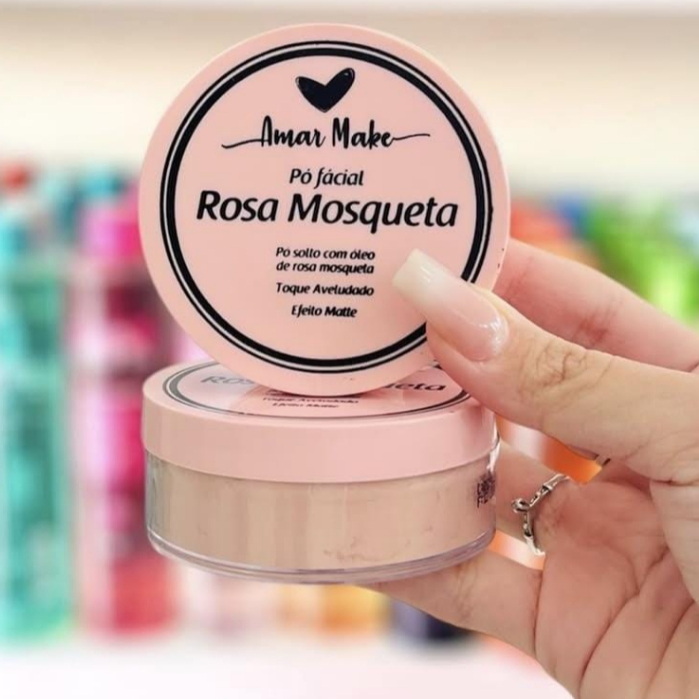 KIT PO FACIL ROSA MOSQUETA AMAR MAKE-PO SOLTO-EFEITO MATTE-REF.6013 ...