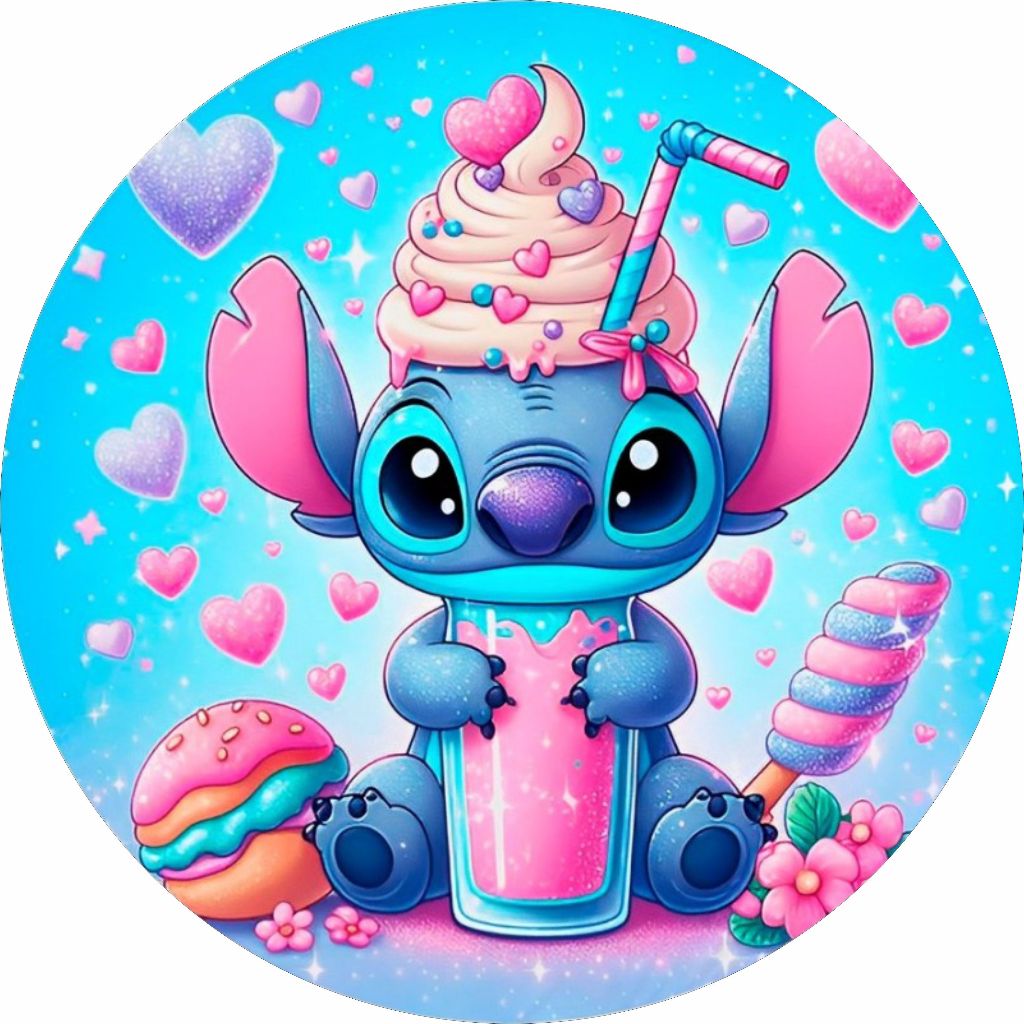 PAINEL EM LONA STITCH ROSA DOCE DECORAÇÃO FESTA | Shopee Brasil