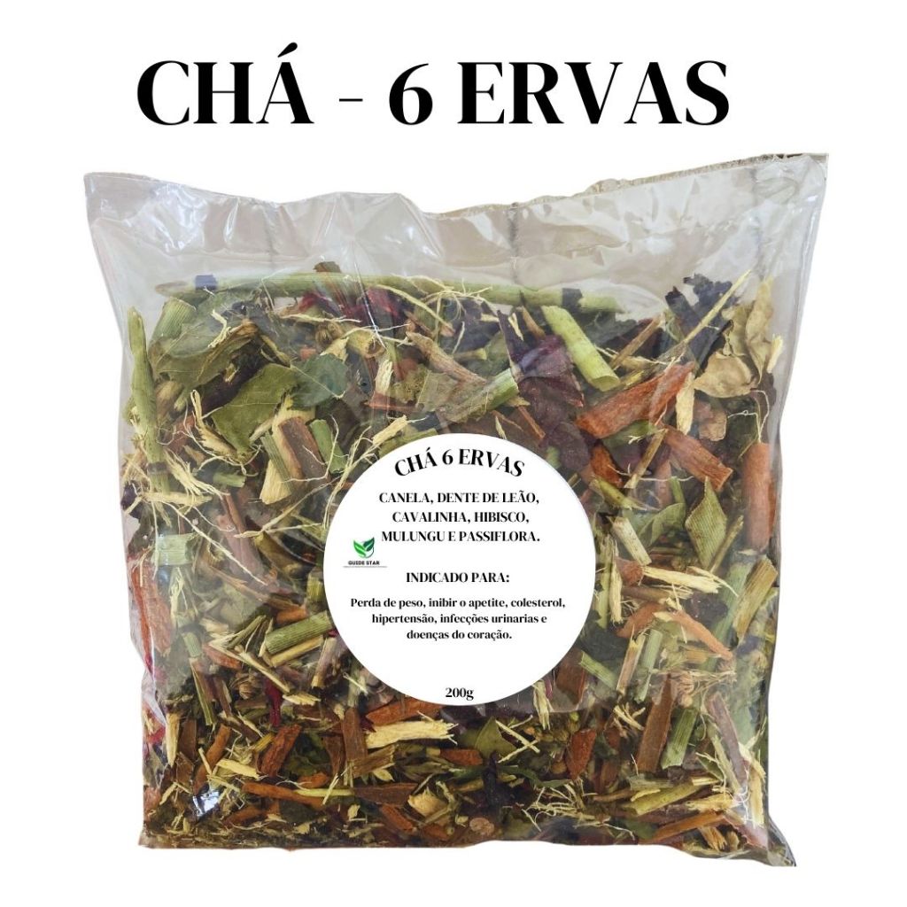 Chá 6 Ervas / Chá Secreto 200g. | Shopee Brasil