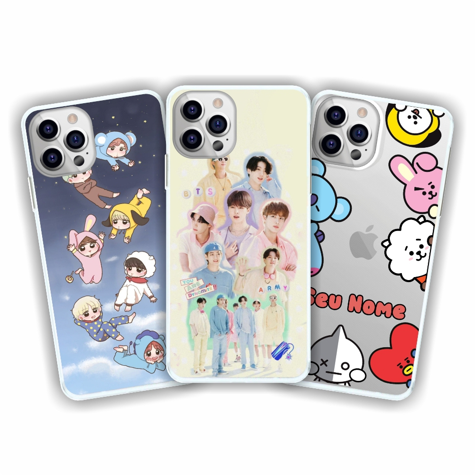 Capa de celular Bts BT21 com Nome capa personalizada Bts Novas 2024 ...