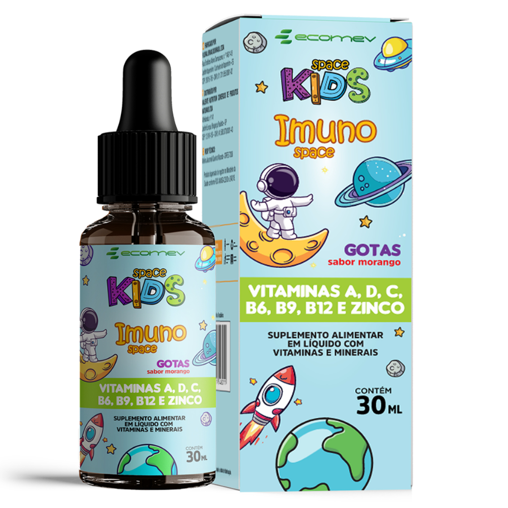 Floral Infantil Imuno Kids B6 B9 B12 A D C Zinco Gotas Morango 30ml ...