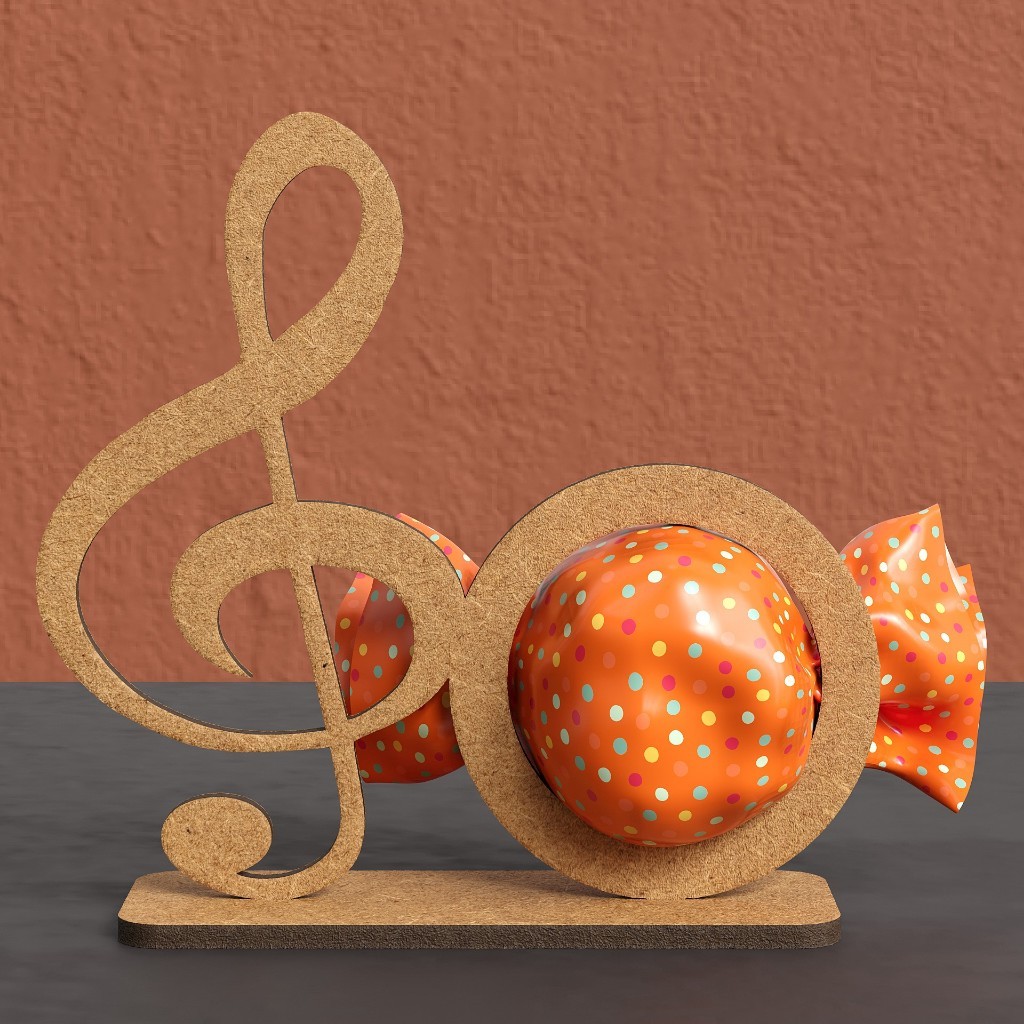 Kit 50 Lembrancinha Porta Bombom Clave De Sol Em Mdf Cru Para Festa Evento Musical | Shopee Brasil