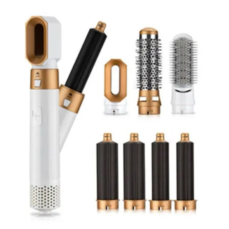 Kit 5 em 1 Secador Modelador Escova de Cabelo Alisadora Elétrica ...